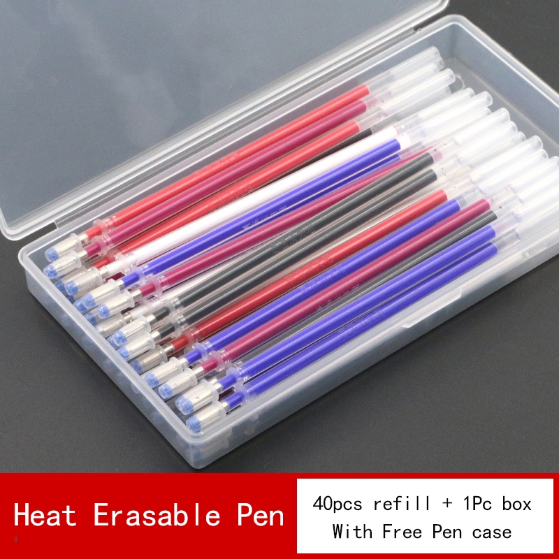 40 Pcs Heat Erasable Pens High Temperature Fade Fabric Marker Refill ...