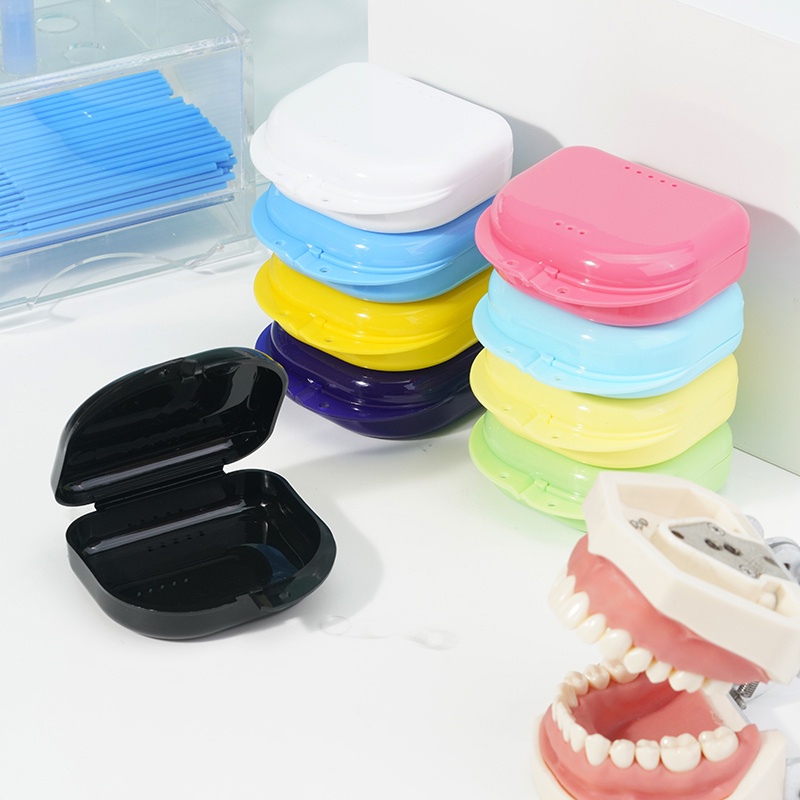 Annhua Denture Case Colourful Dental Retainer Mouthguard Denture ...