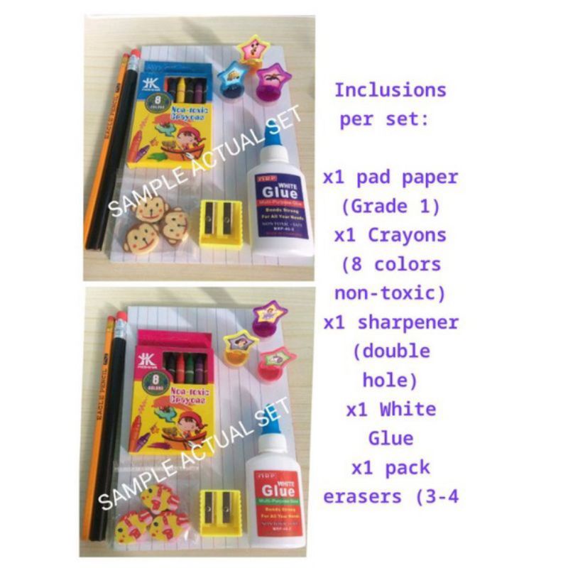 [SET] SCHOOL SUPPLY MATERIALS FOR PRESCHOOLERS TO GRADE 1 | Shopee ...
