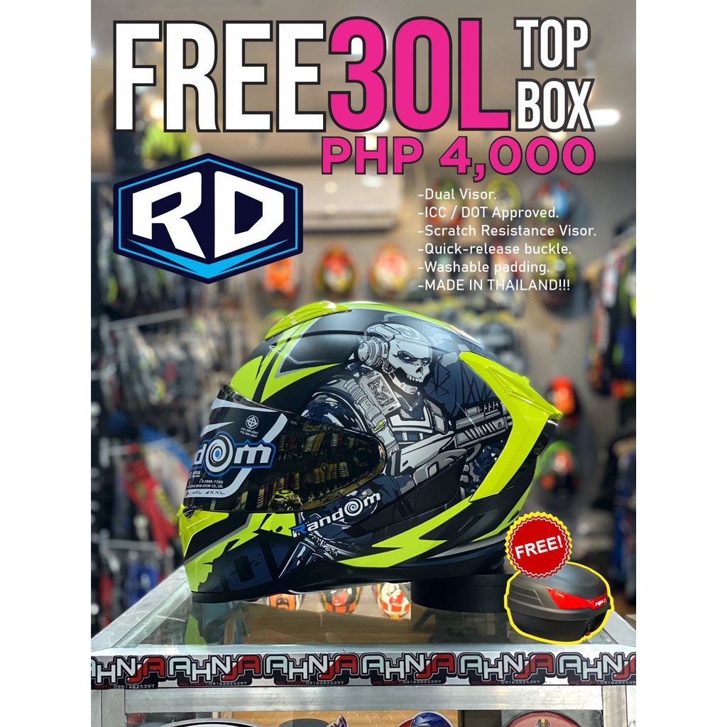 RD RANDOM FULL FACE HELMET | Shopee Philippines