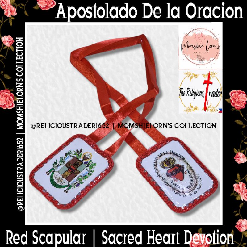 Red Scapular 1 Dozen (12pcs) (RESELLER'S | WHOLESALE BUNDLE) Apostolado ...