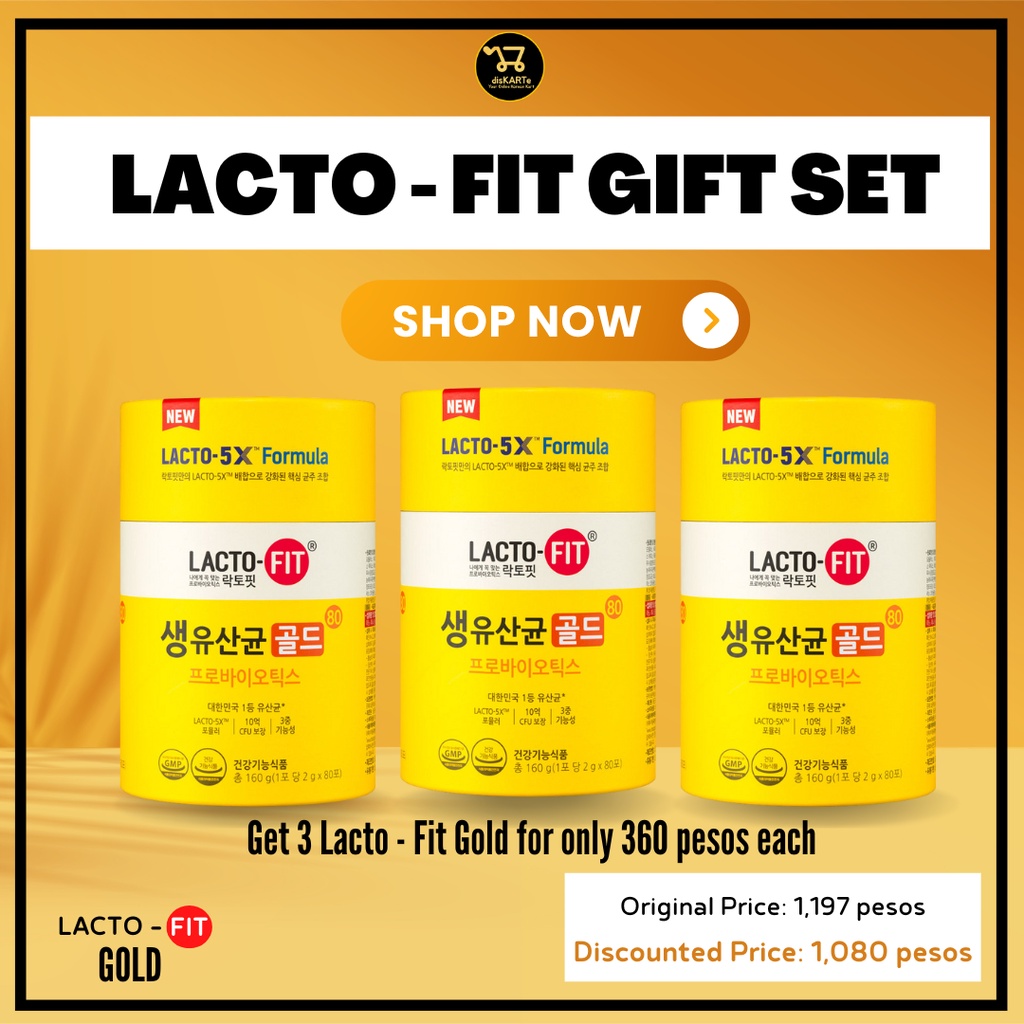 LACTO FIT GOLD GIFT SET Probiotics Supplement Powder for Adult / Kids ...