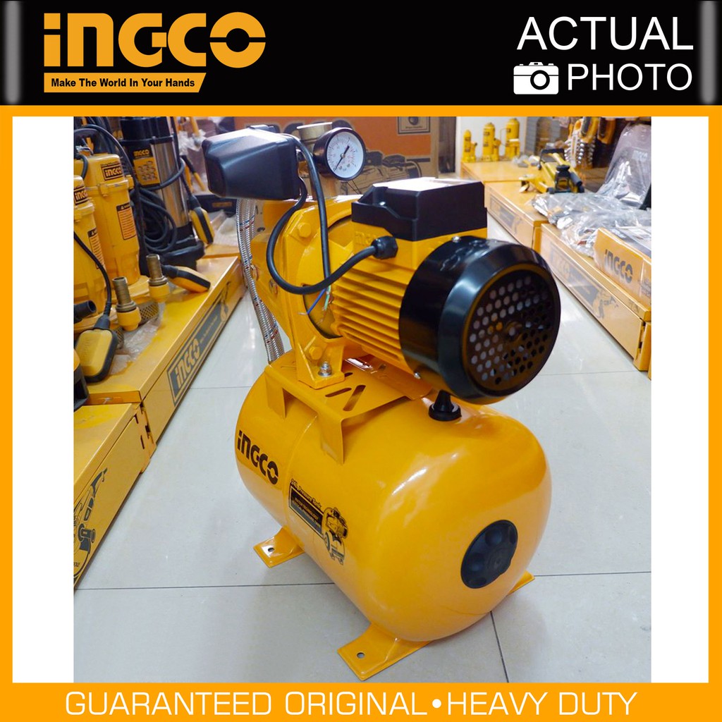 Ingco Industrial Jet Pump Set 1HP 750W Copper Wire Motor for SHALLOW ...