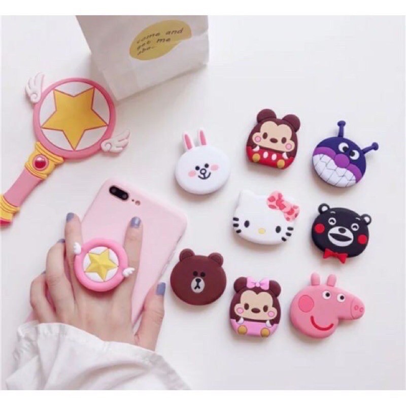 3D Cartoon Phone Sockets Expanding Stand Holder | Shopee Philippines