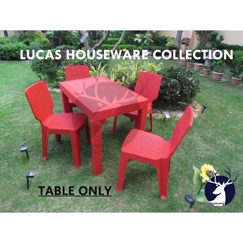 DINING TABLE RECT & SQR RATTAN DESIGN TABLE (TABLE ONLY) / OUTDOOR OR ...