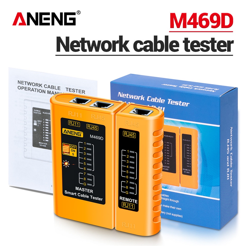 Aneng M469D Rj45 Cable Lan Tester Network Rj11 Rj12 Cat5 Utp Networking ...