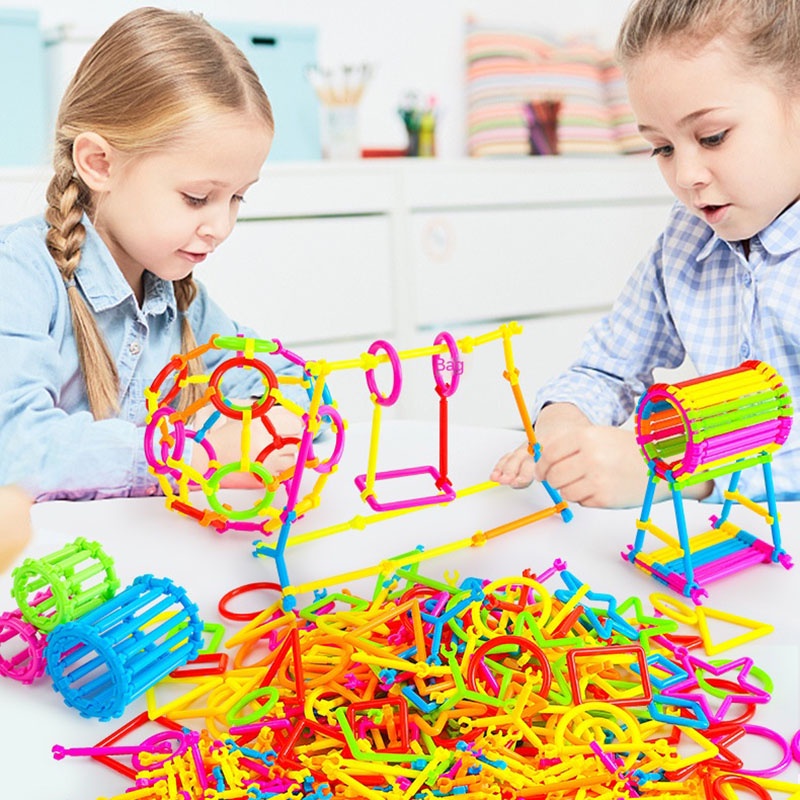 Kids DIY building kids educational toys smart stick building block game ...