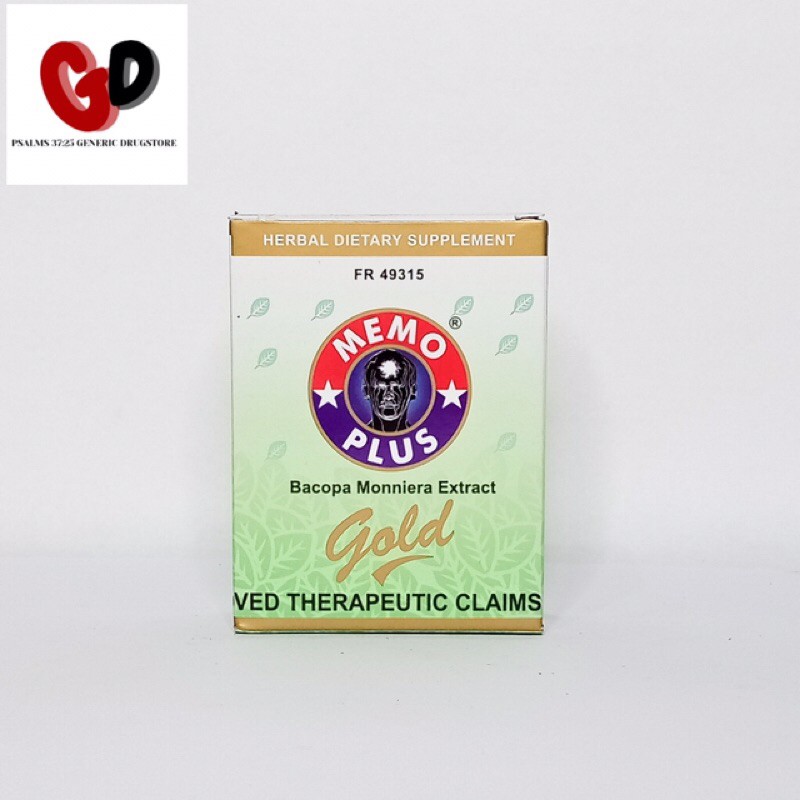 Memo Plus Gold (Bacopa monniera extract) 10pcs. | Shopee Philippines