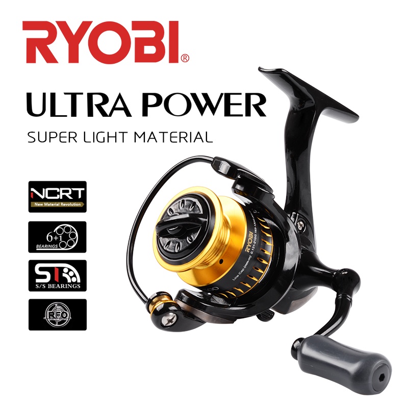 RYOBI ULTRA POWER 500/800/1000/1000HPX Spinning Fishing Wheel 6+1BB ...
