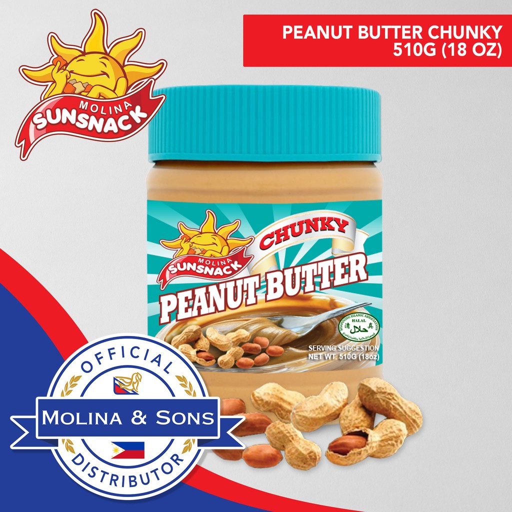 Sunsnack Peanut Butter Chunky 510G | Shopee Philippines