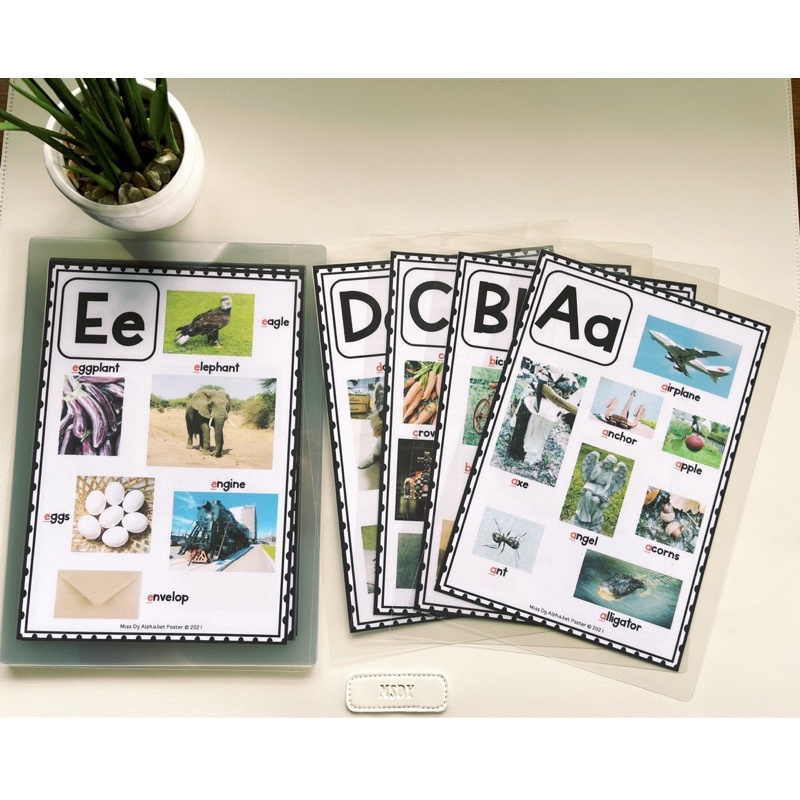 Alphabet Poster with Real Life Pictures A4 Laminated | Shopee Philippines