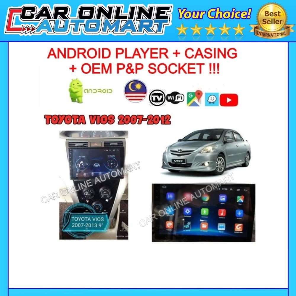 TOYOTA ESTIMA ACR 30 BIG SCREEN ANDROID 12 MEDIA PLAYER WITH CASING ...