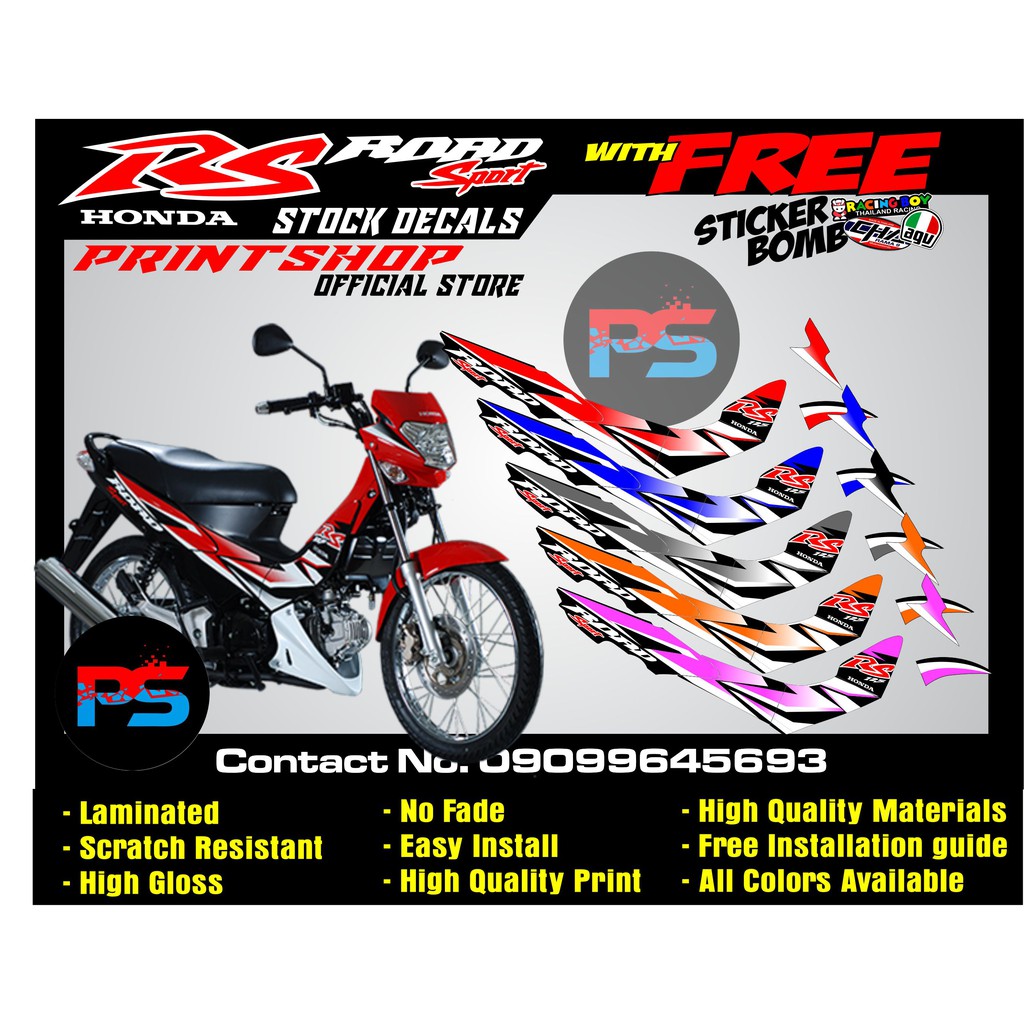 Honda RS 125 carb Stock Sticker Decals | Shopee Philippines