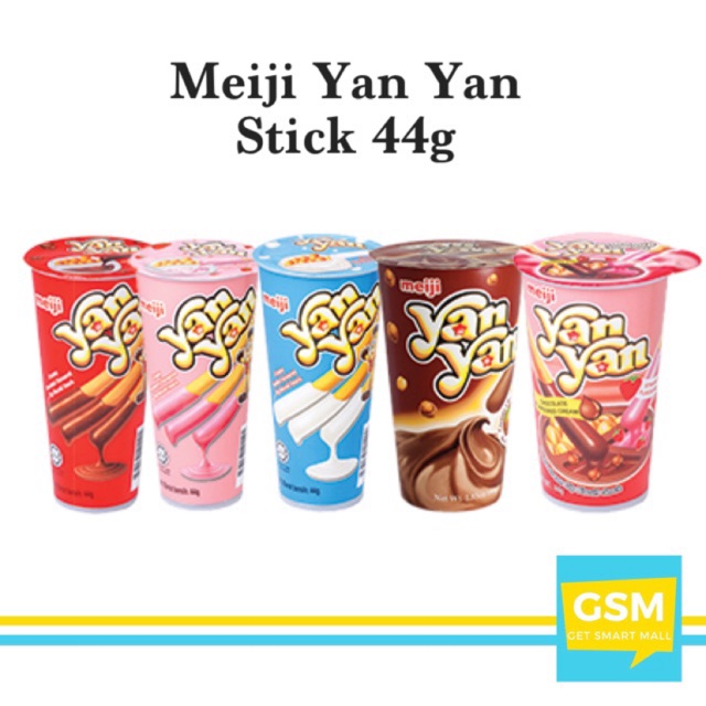 Meiji Yan Yan Stick 44g (Chocolate / Strawberry / Choco Milk) | Shopee ...