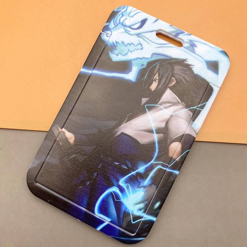Naruto Anime PVC Card Cover Sasuke Kakashi Cool Student Campus Hanging ...
