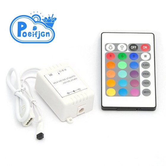24 Button or 44 Button Wireless RGB LED Light Controller Ir Remote 12v ...