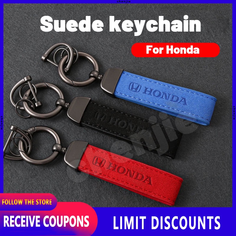 High quality Suede for Honda keychain leather car motorcycle Fashion ...