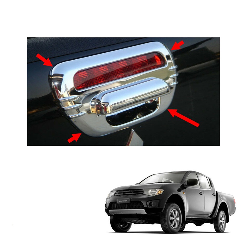 Car Chrome Tail Gate Tailgate Handle Cover Trims for Mitsubishi L200 ...