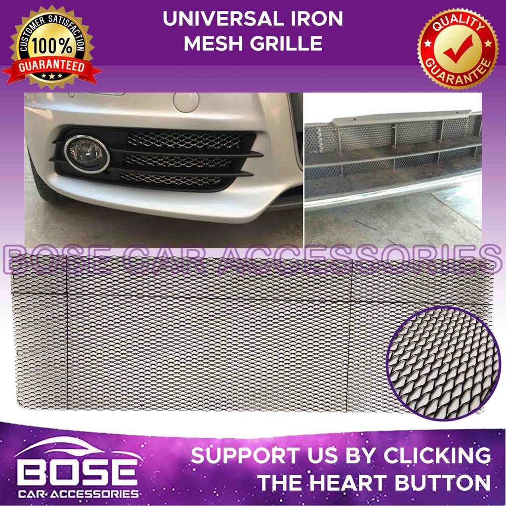Black Abs Plastic Car Front Bumper Net Grille Cover Universal Car ...