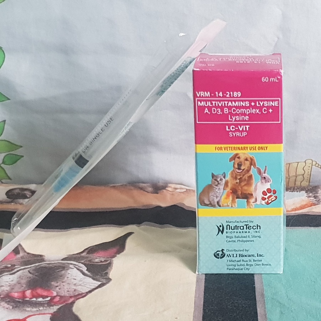LC Vit Mutivitamins Syrup 60 ml for Pets with 1 FREE SYRINGE | Shopee ...