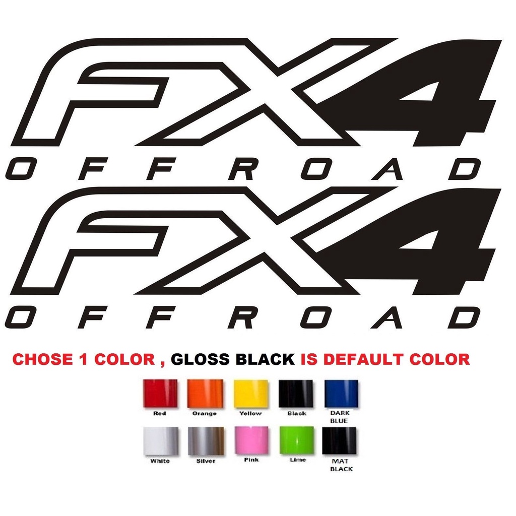 (2Pcs) F-150 FX4 Off Road Decals Ford bedside truck 2012 2013 2014 ...
