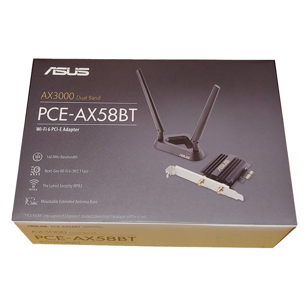 ASUS PCE-AX58BT AX3000 Dual-Band Wireless Wi-Fi 6 (802.11ax) PCI-E ...
