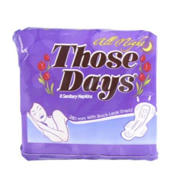 Those Days Sanitary Napkin All Night w/ Wings 8s | Shopee Philippines