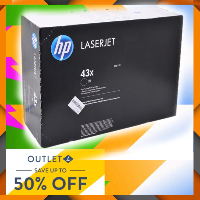 HP 43X High Yield Black Original LaserJet Toner Cartridge, (C8543X ...