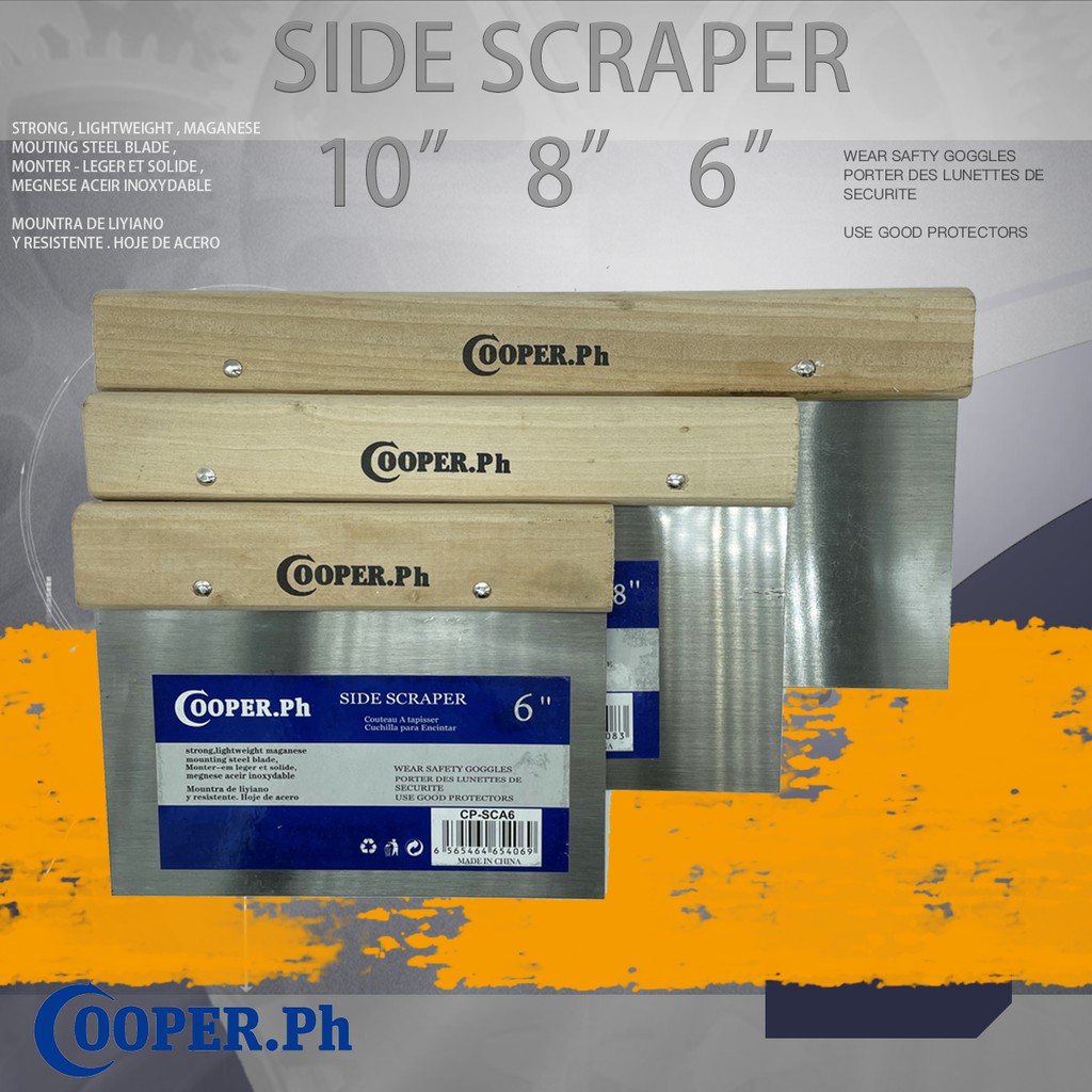 Cooper.ph High quality Side scraper wood handle 6" 8" 10" | Shopee ...