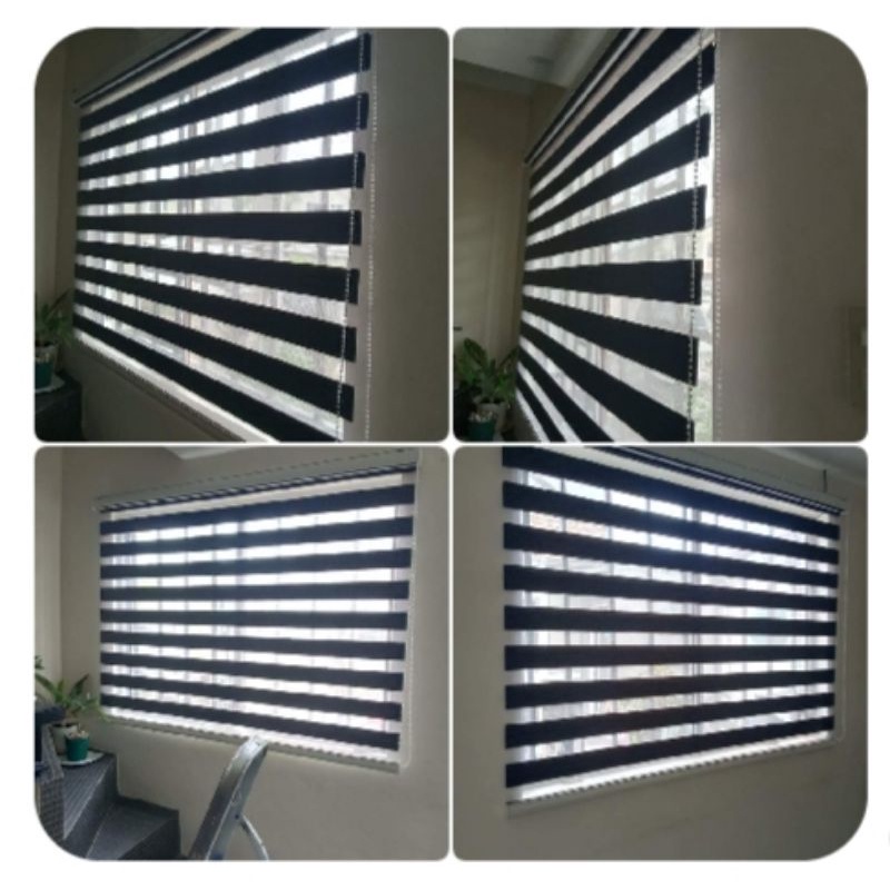 150 Cm In Height Woodlook Normal Navy Valance Ivory Shopee