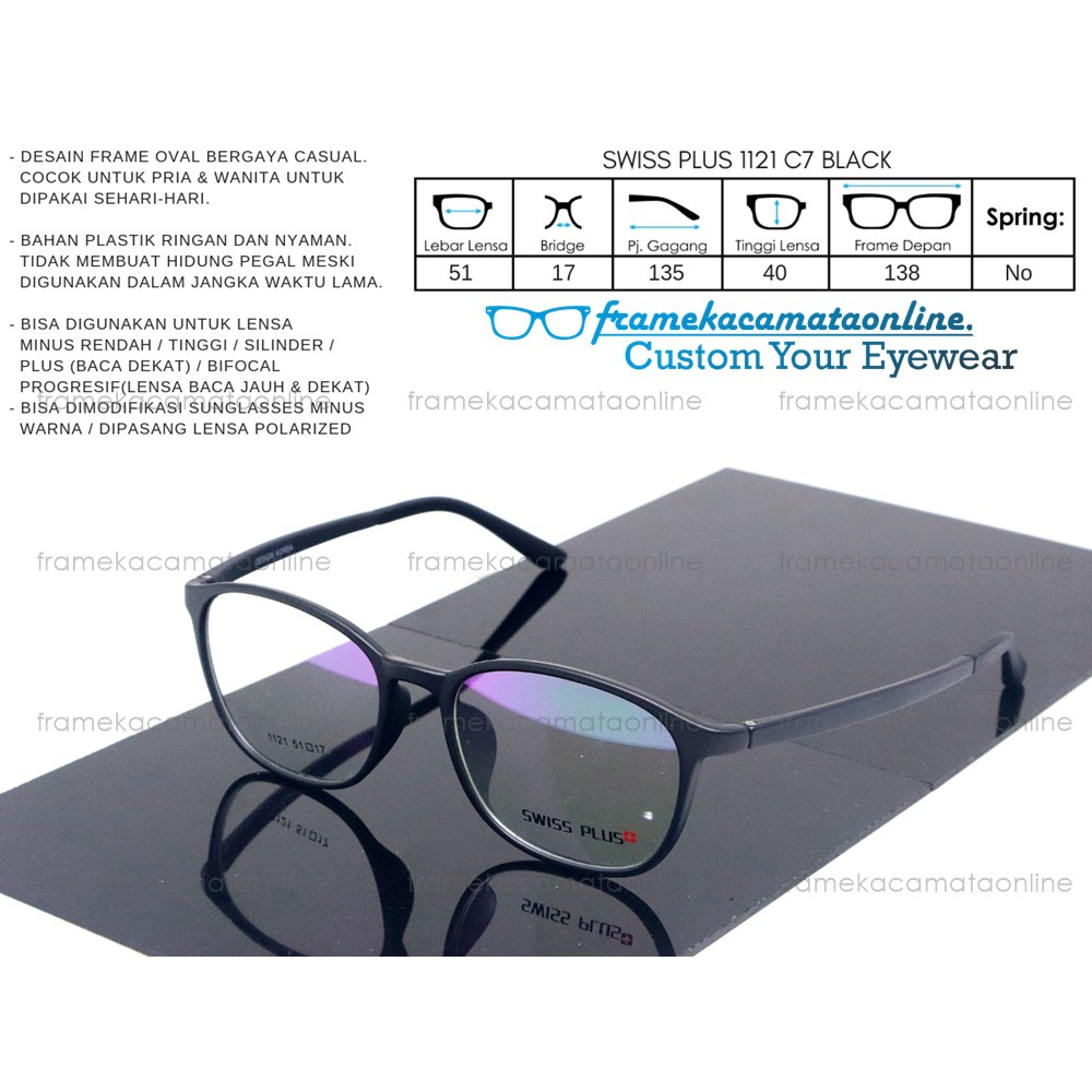 Swiss Plus Lightweight Minus Plastic Eyeglass Frames 1121 | Shopee Philippines