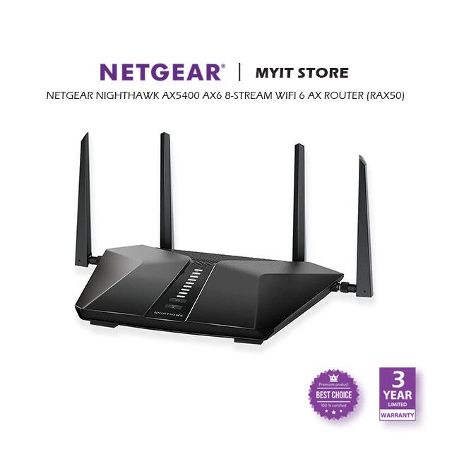 Netgear Nighthawk AX5400 AX6 8-Stream WiFi 6 AX Router - RAX50 | Shopee Philippines