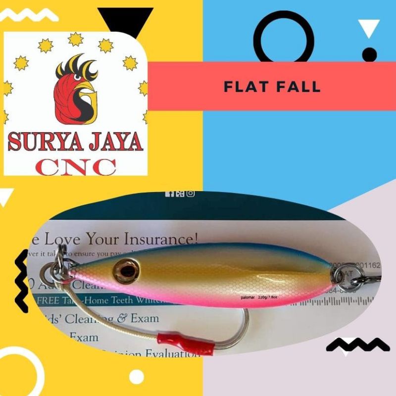 FLAT FALL metal jig mold 40,60,80,100gram | Shopee Philippines