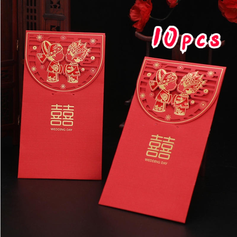 10pcs Angpao Wedding 2023 Love Creative Cny Chinese New Year Red Packet ...