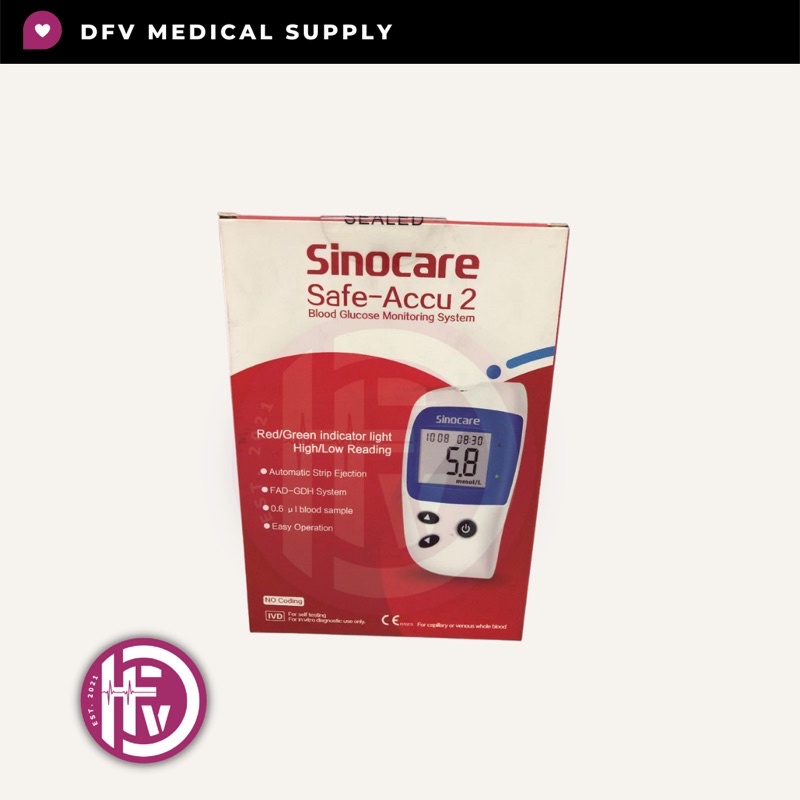 SINOCARE SAFE ACCU 2 Blood Glucose Monitoring System | Glucometer ...