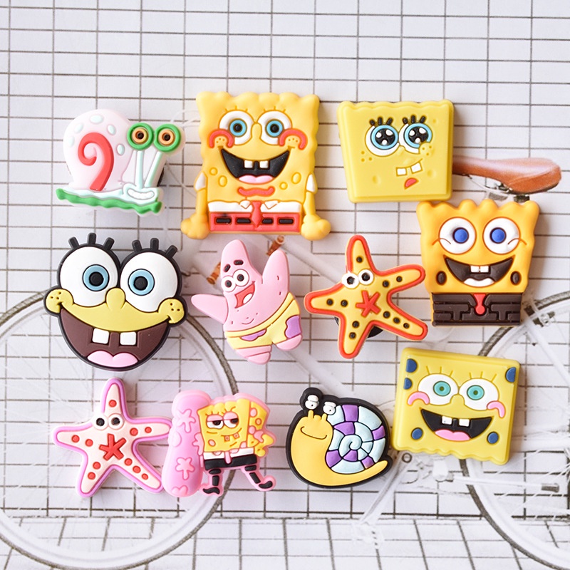 Cartoon SpongeBob SquarePants Jibbitz Anime Patrick Star Shoe Charms ...