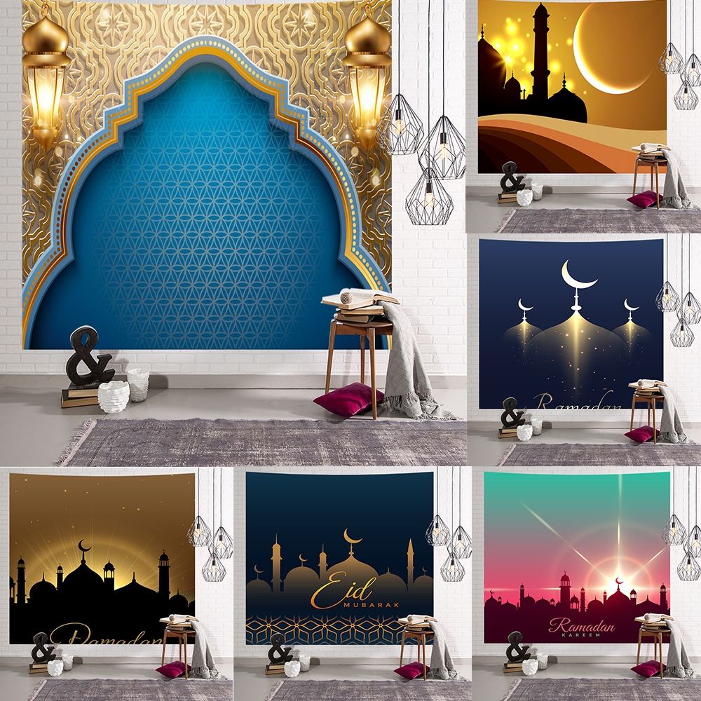 Islamic Wall Background Cloth Muslim Halal Ramadan Eid Al-Fitr Digital ...