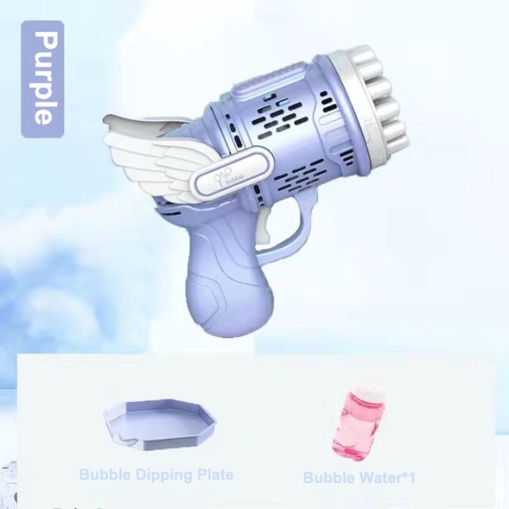 Electric Bubble Machine 69 Holes Bubble Gun Charging Automatic Rocket ...