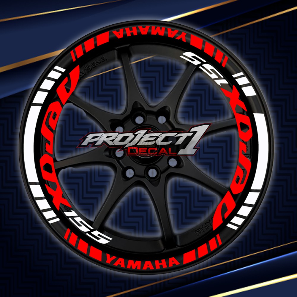 Aerox 155 Reflective Mags Sticker set ( 4 side Front & Rear tire ...