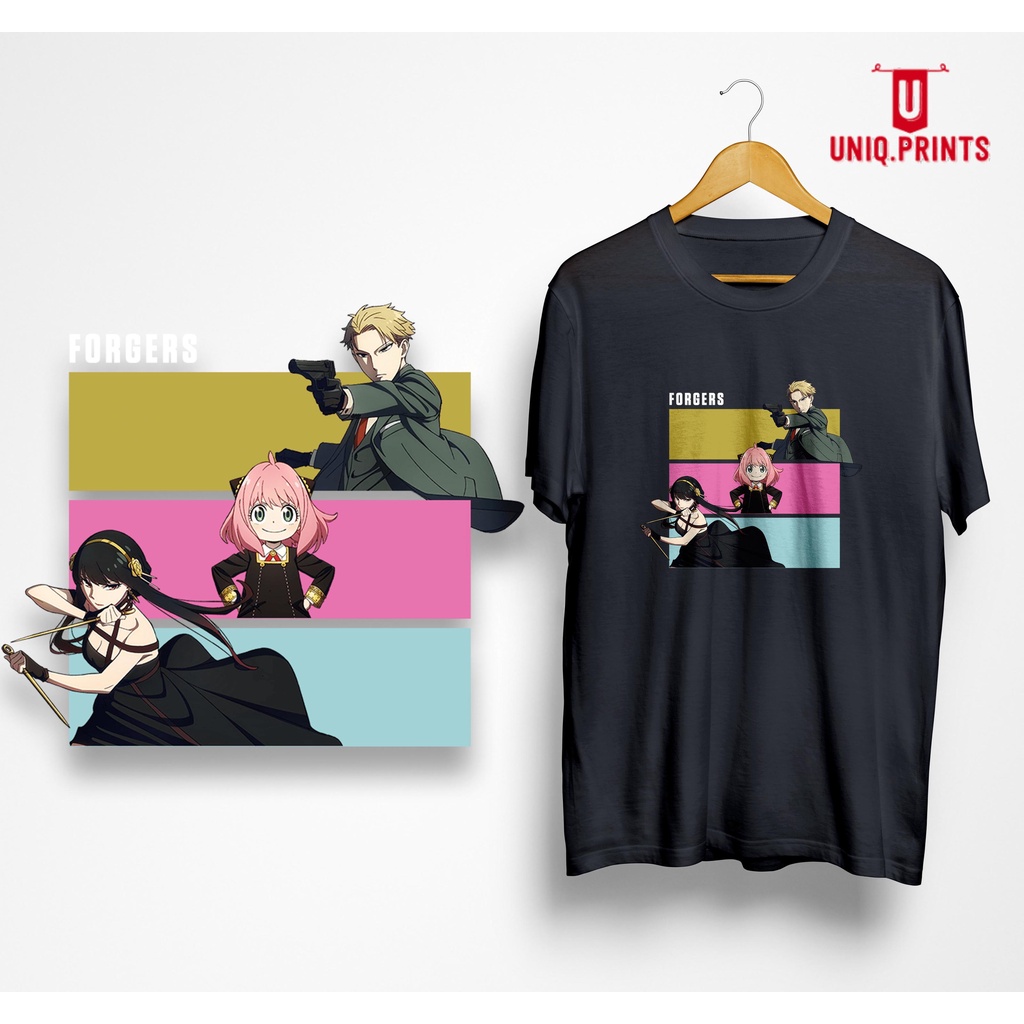 UNIQ.PRINTS SPY X FAMILY FORGERS V2 BLACK GRAPHIC COTTON TSHIRT FOR MEN ...