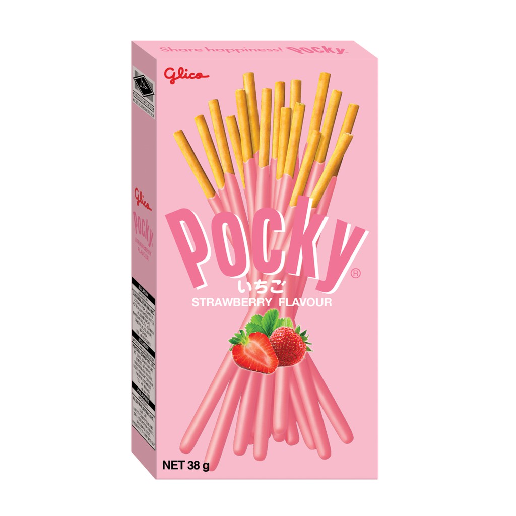 Pocky Strawberry 38g | Shopee Philippines