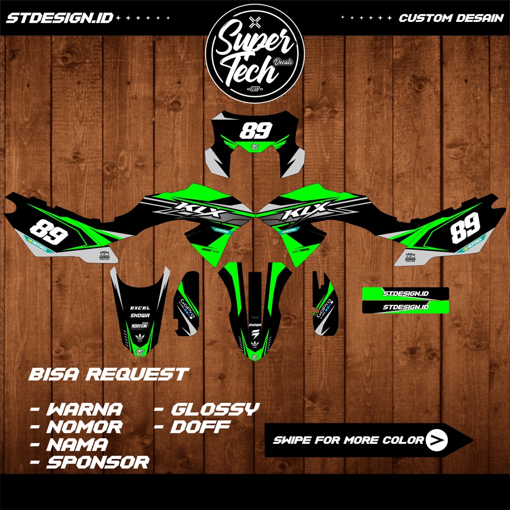 Decal Kawasaki KLX 150 Full Body Full Body Simple Minimalist Design ...