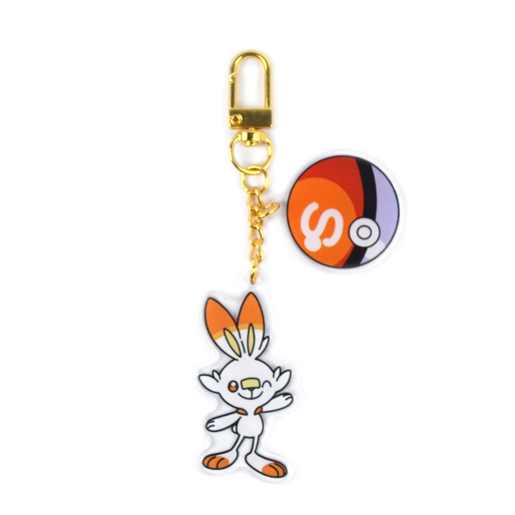 Pokemon Keychain Eevee Pikachu Chimchar Scorbunny Charizard Piplup ...