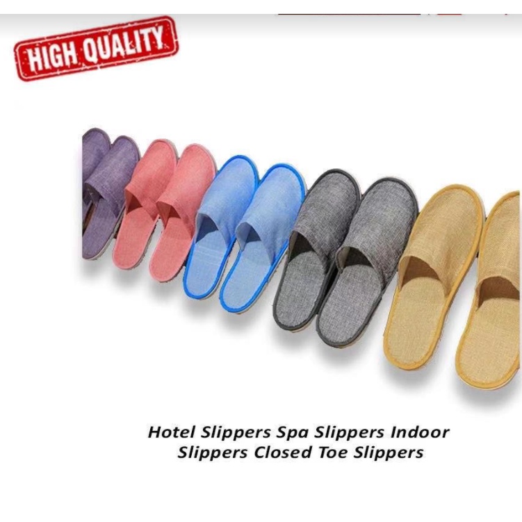 1PAIR HIGH QUALITY HOTEL SLIPPERS SPA SLIPPERS INDOOR SLIPPERS CLOSED ...