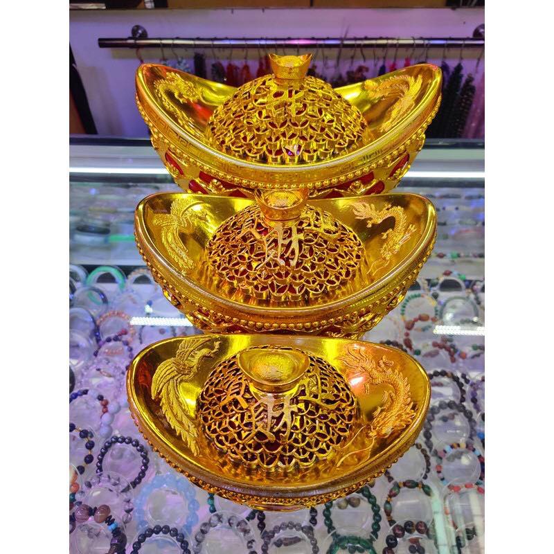 Prosperity lucky charm gold money bar ingot case pang display | Shopee ...