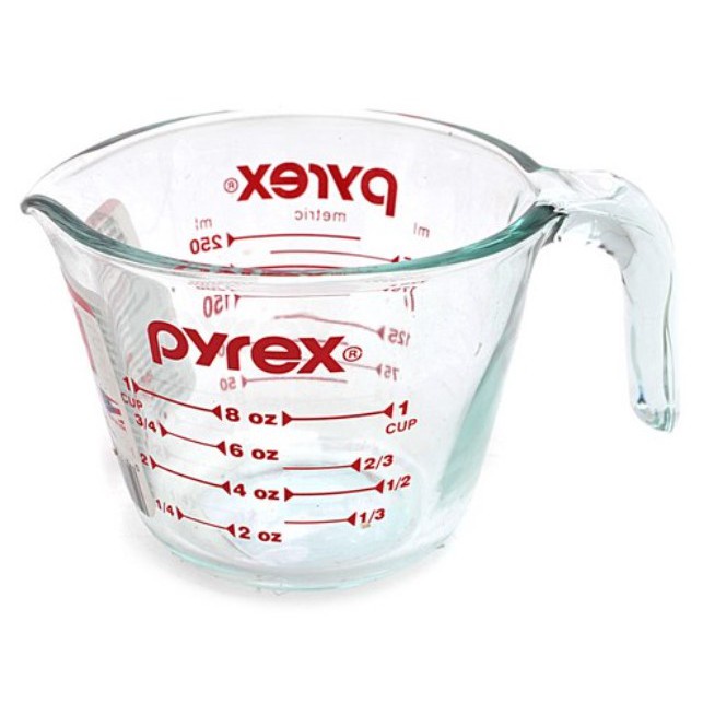 Pyrex Glass Scale Measuring Cup 250ml | Shopee Philippines