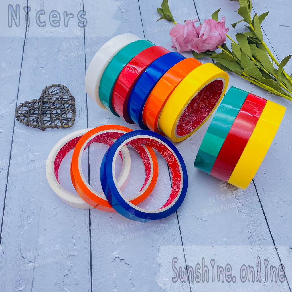 CROCO COLOR TAPE 18mm 40M RED GREEN YELLOW WHITE BLUE ORANGE | Shopee ...