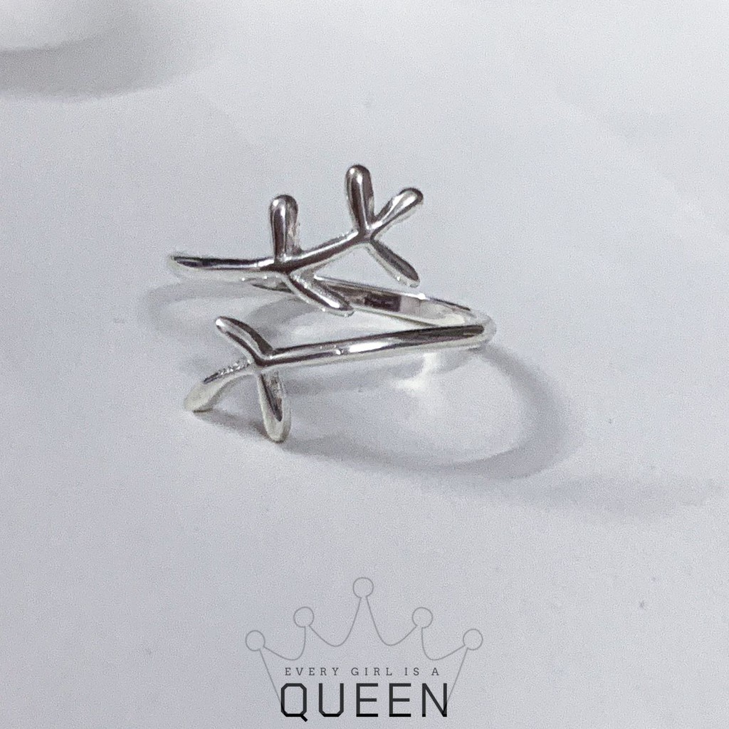 [QUEEN] Silver Ring 925 Leaves | Shopee Philippines