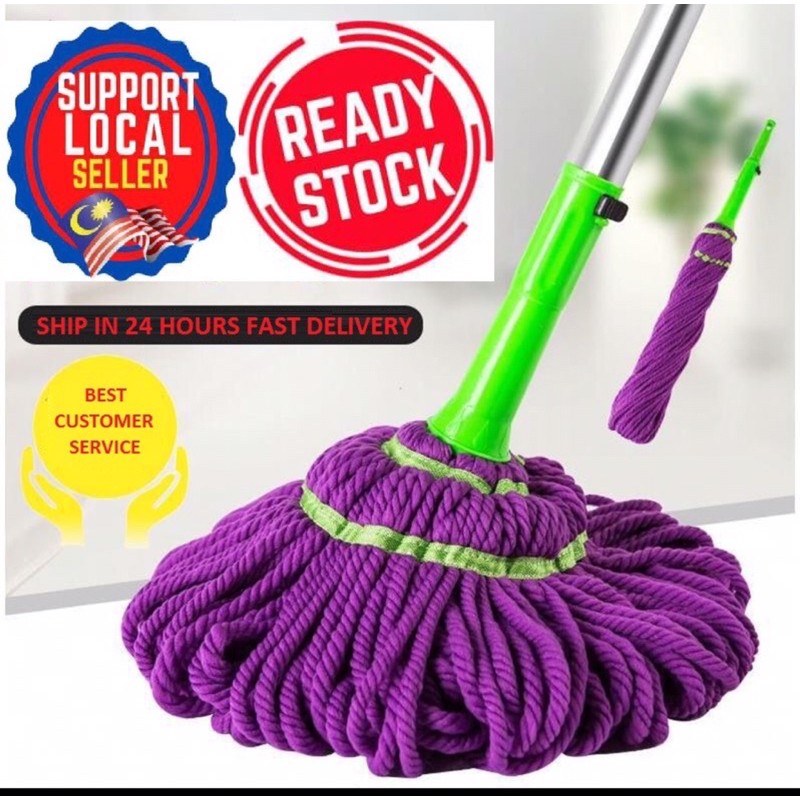 Magic Mop Spin Mop Twist Mop - Easy Twist Versatile Floor Mop (Title ...