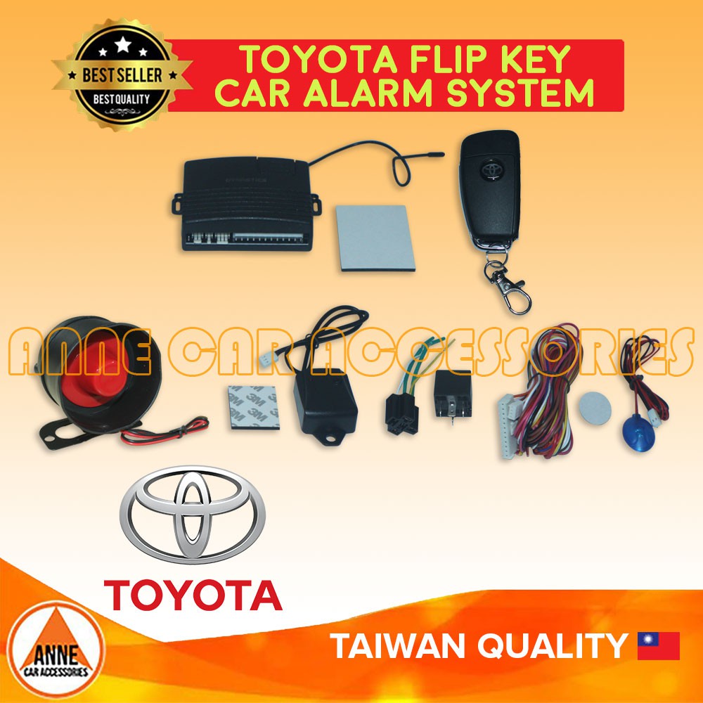 Toyota Flip Key - Car Alarm System Security Key Negative & Positive ...